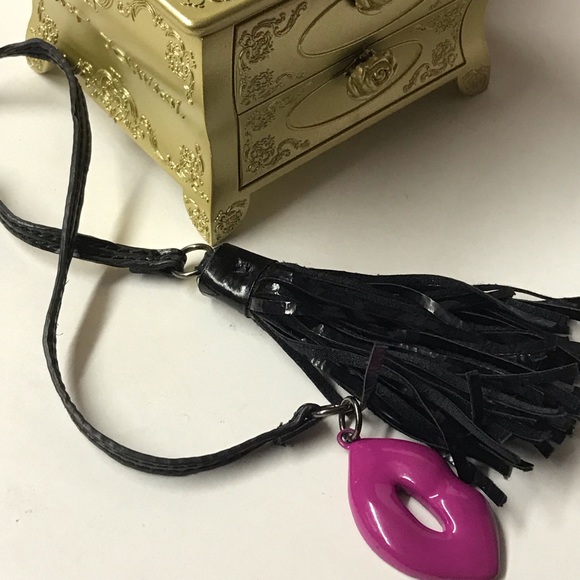 Betsey Johnson | Accessories | Betsey Johnson Lip Patent Leather Whip ...